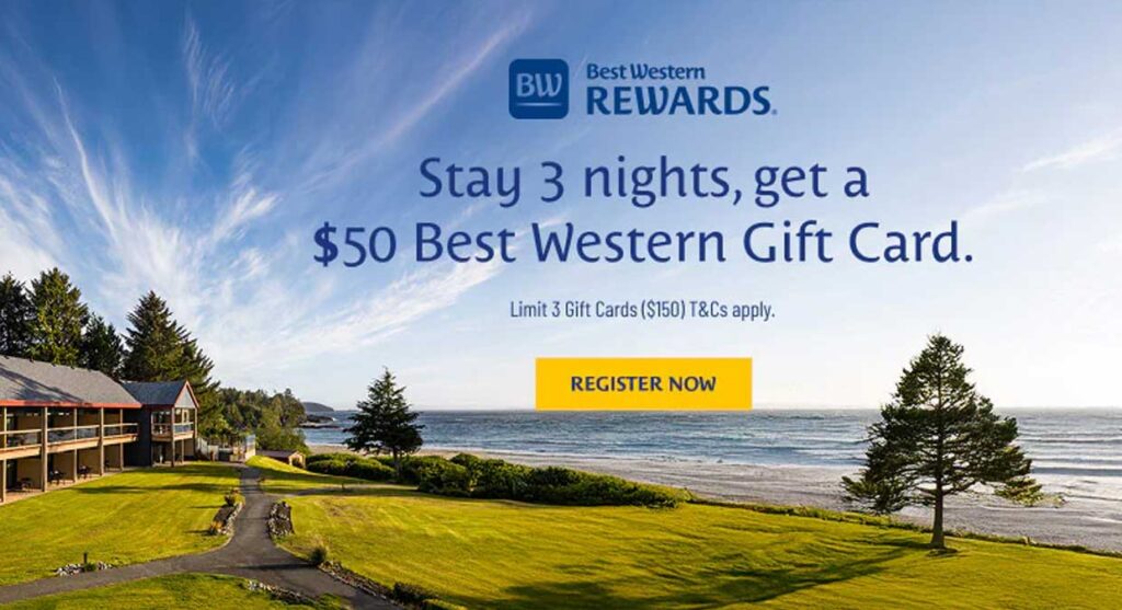 Best Western Rewards: Stay 3 nights get a $50 Best Western Gift Card ...